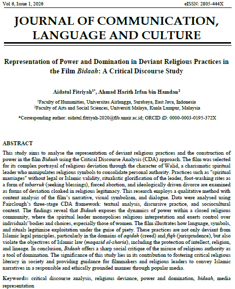 Representation of Power and Domination in Deviant Religious Practices ...